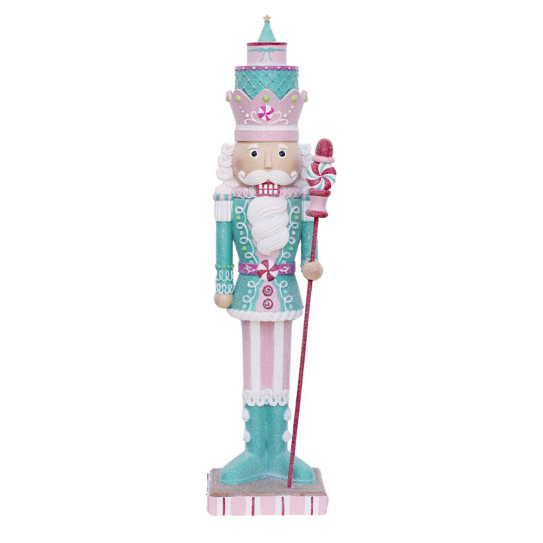 Pastel Nutcracker with Staff - Christmas Heirloom Company