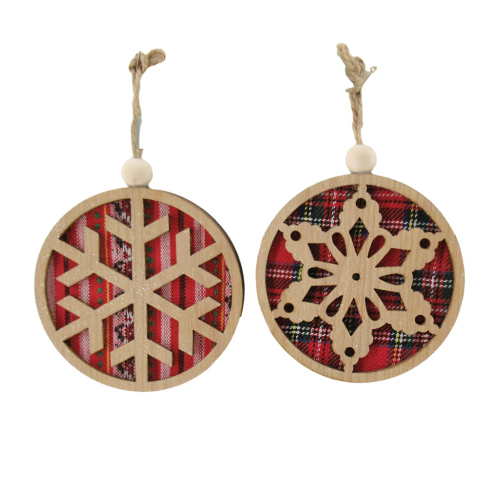 Tartan Disk with Snowflake - Christmas Heirloom Company